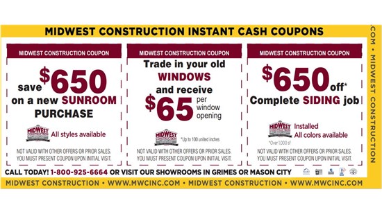 Coupon Offer | Midwest Construction
